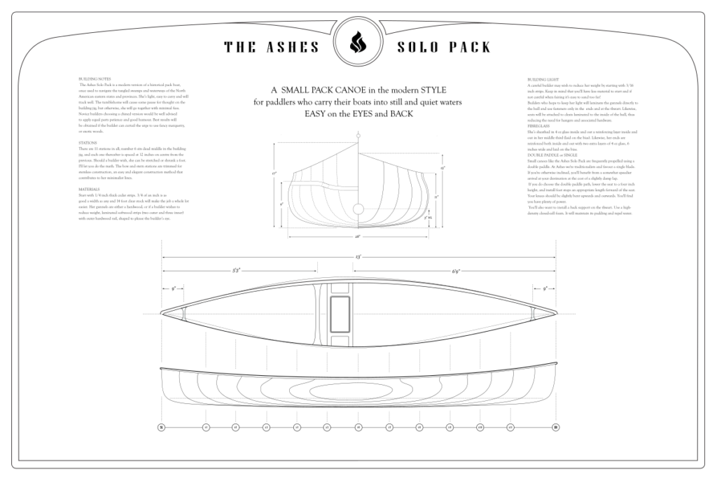Canoe Plans | The Solo Quick | Versatile and Stable - 16.5' x 26"