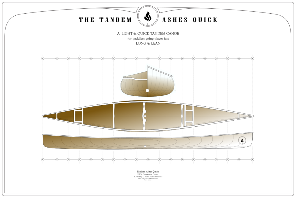 Canoe Plans for Cedar Strip Construction - Light, Elegant, Simple